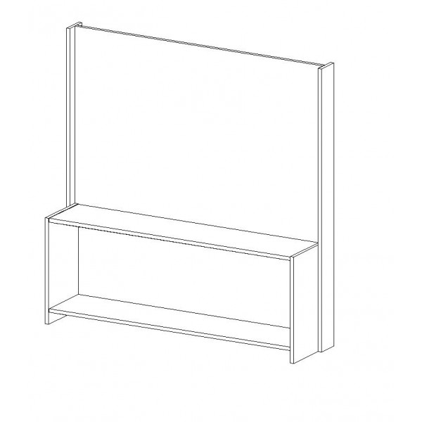 Free-standing Office Partition with shelf one sided