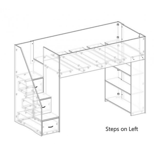 Cubby House Bunk Bed With Open Shelves