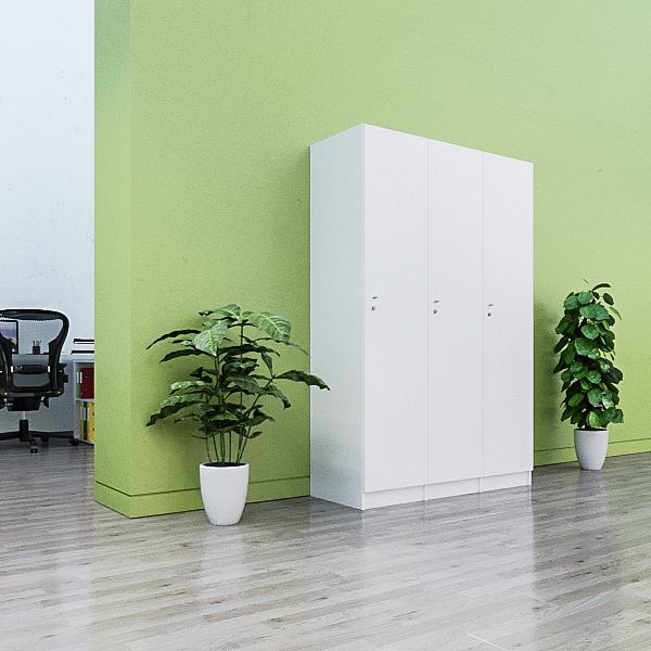 Locker bank of 1 high x 3 wide - Set your own overall size