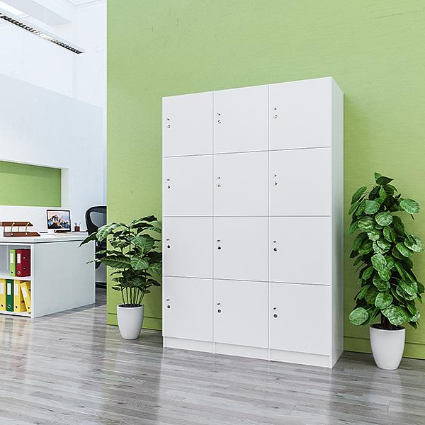 Lockers 12 Doors - bank of 4 x high & 3 x Wide - Set your own overall size