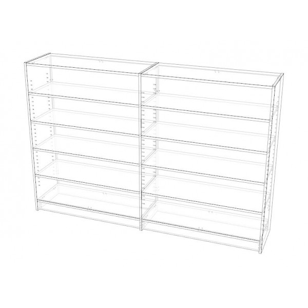 Open Bookshelf 2 Sections