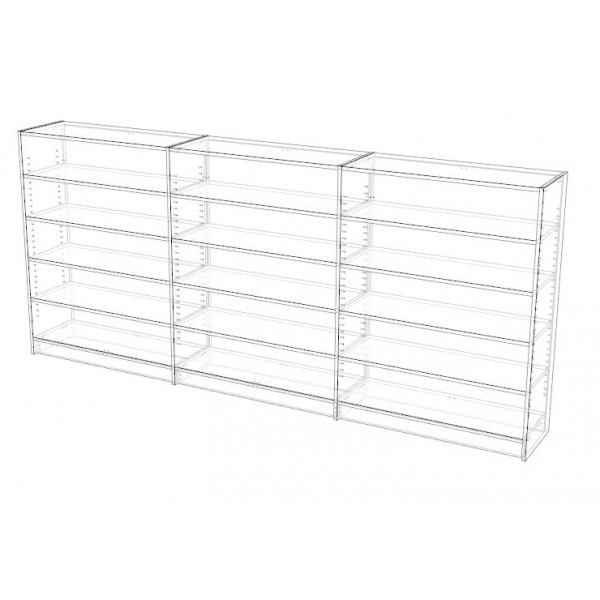 Open Bookshelf 3 Sections