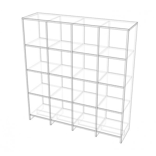 4 x4 cube shelf system
