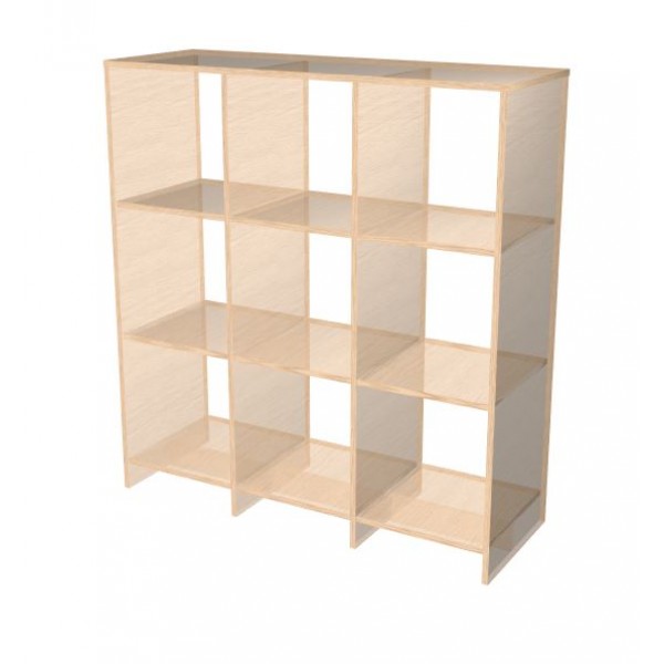 3 x 3 Open cube shelf system