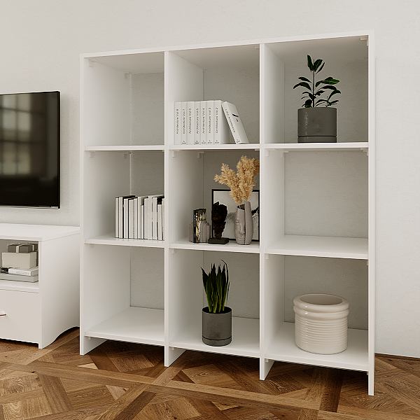 3 x 3 Open cube shelf system