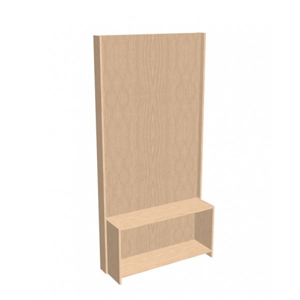 Free-standing Office Partition with shelf one sided